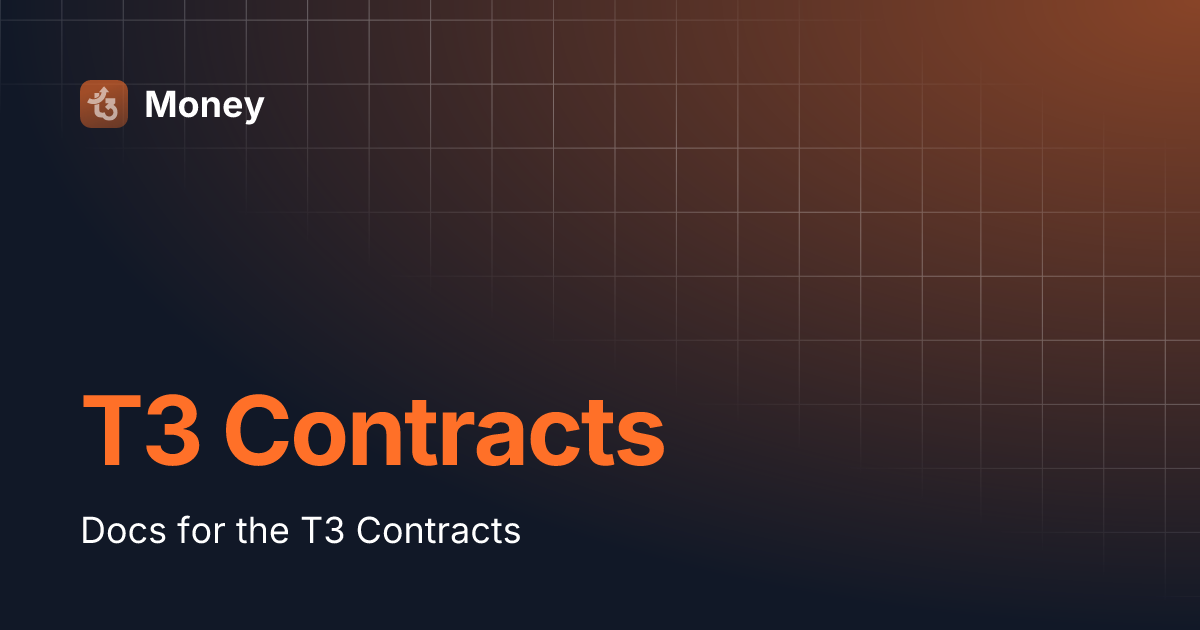 T3 Contracts | Money